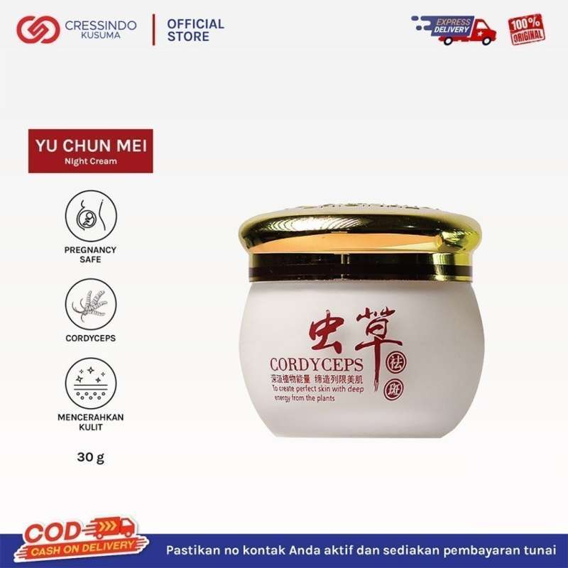 Jual Yu Chun Mei Cordyceps Lightening Night Cream 30gr Yu Chun Mei ...