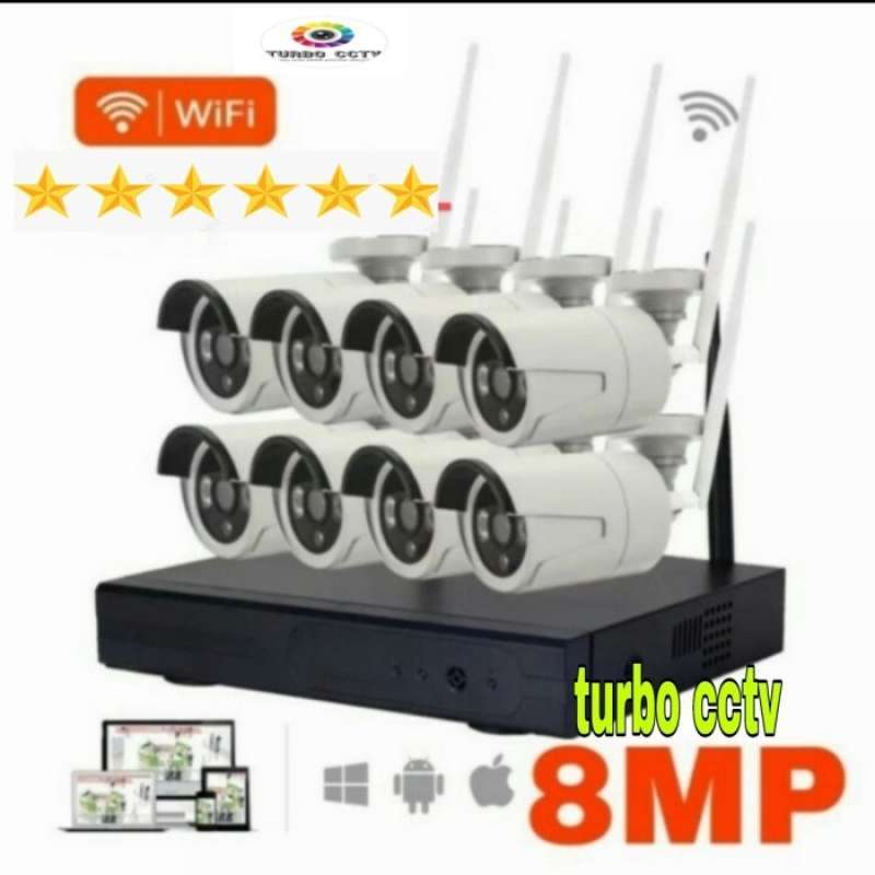 Promo Paket Cctv 8 Channel 5mp / Paket Cctv Wireless/ Paket Ip Camera ...