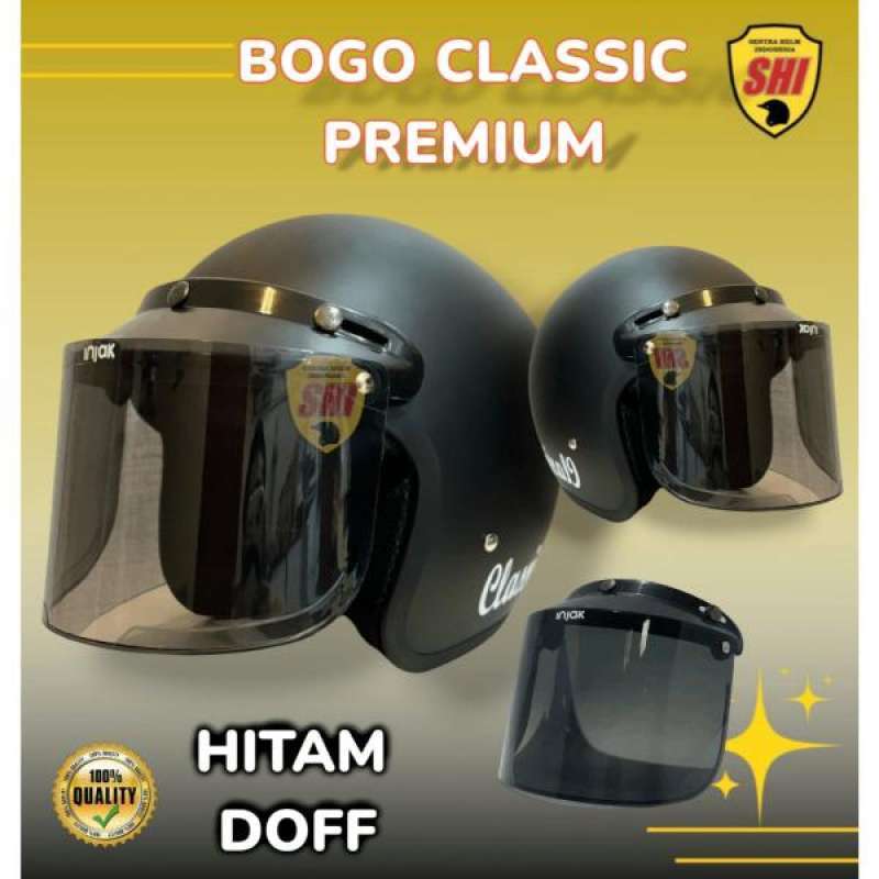 Promo Helm Bogo Retro Premium Classic Dewasa Sni Kaca Injak Busa ...