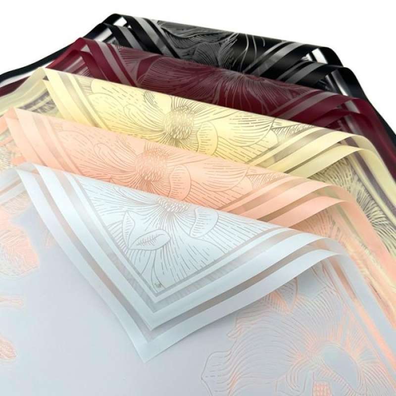 Jual 20 Lembar Cellophane Motif Bunga Besar Untuk Flower Wrapping Buket ...