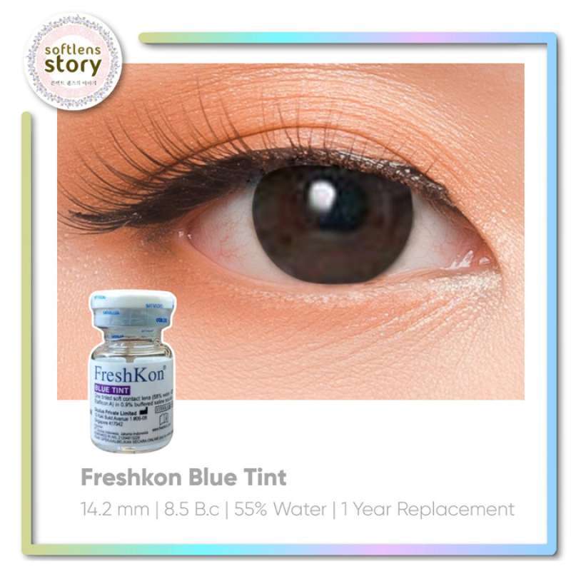 Promo Freshkon Blue Tint Tahunan Softlens Bening (-3.50 S/d -5.75) - -5 ...