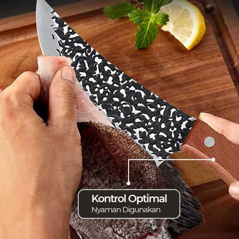 Jual Allwin Pisau Dapur Daging Stainless Steel Boning Knife With Hole ...