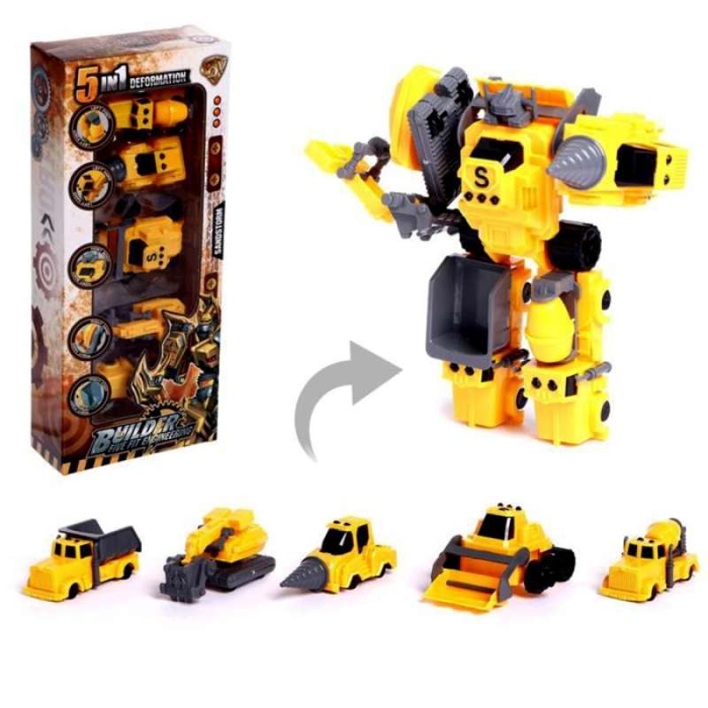 Promo Robot Morph 5 In 1 Mainan Mobil Konstruksi Robot Anak Laki Laki ...