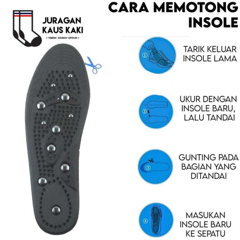 Jual Magnetic Therapy Insole Sepatu Shoe Pad Pijat Refleksiologi Magnet ...