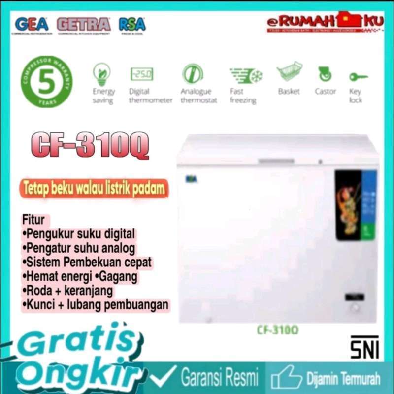 Jual Rsa Chest Freezer/ Freezer Box Cf-310 Q / Cf310 Q / Cf 310 Q Kapasitas 310 Liter Di Seller ...