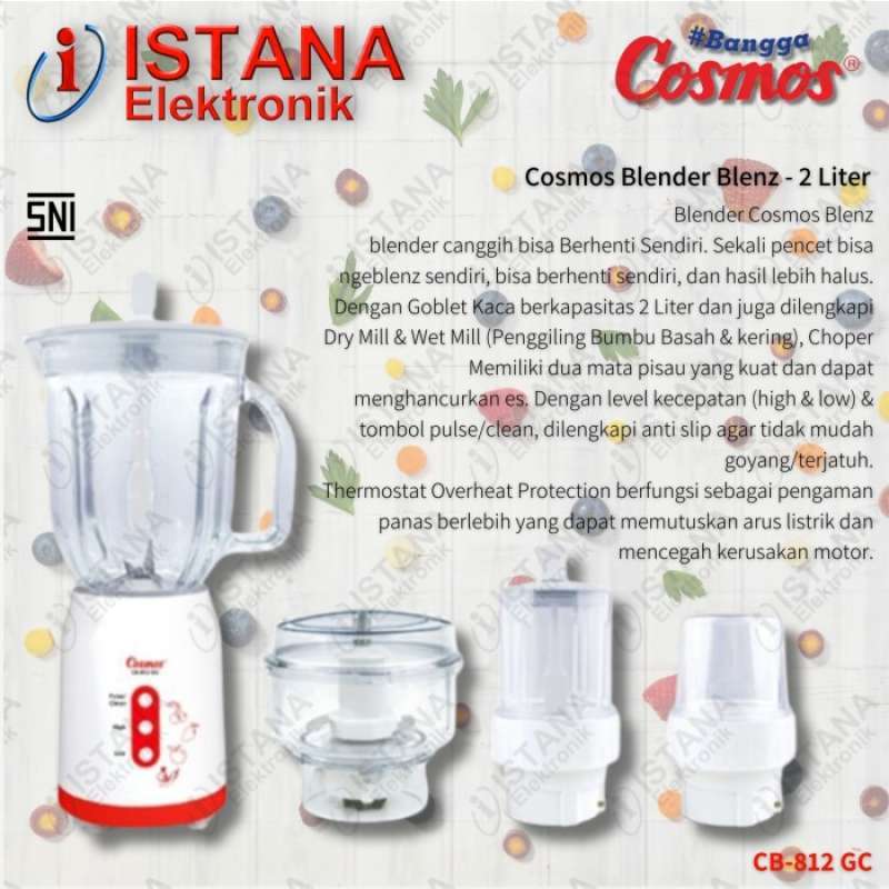 Jual Cosmos Blender Blenz Kaca 2 Liter Cb-812 Gc Di Seller Circlet ...