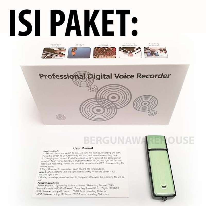 Jual Alat Perekam Suara Usb Flash Disk Drive 8gb Digital Voice Recorder ...