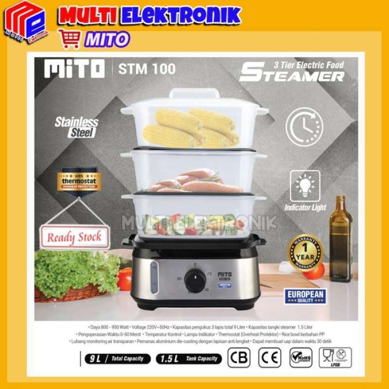 Jual Mito Electric Food Steamer Stm 100 / Stm100 Pengukus Makanan Di ...