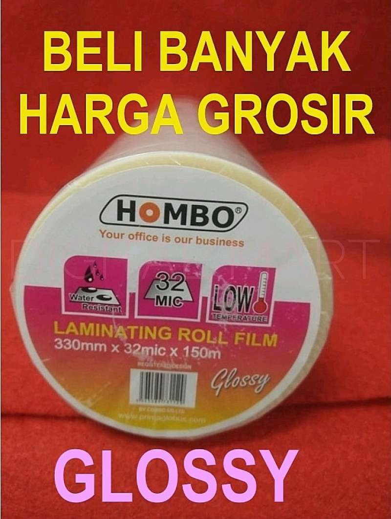 Jual Hombo Plastik Laminating Roll Glossy 330mm X 32mic X 150m Di ...