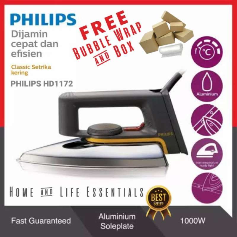 Jual Setrika Philips Hd 1172 Gosokan Philips Dry Iron Strika Philips ...