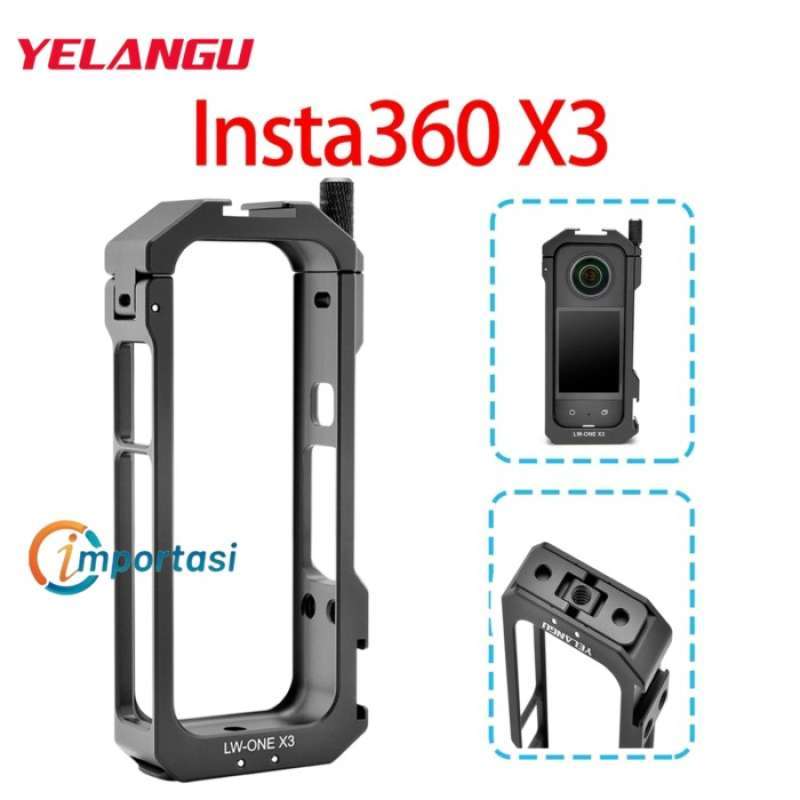 Jual Insta360 X3 Metal Alumunium Frame Case Rig 1/4 Inch Female Drat ...