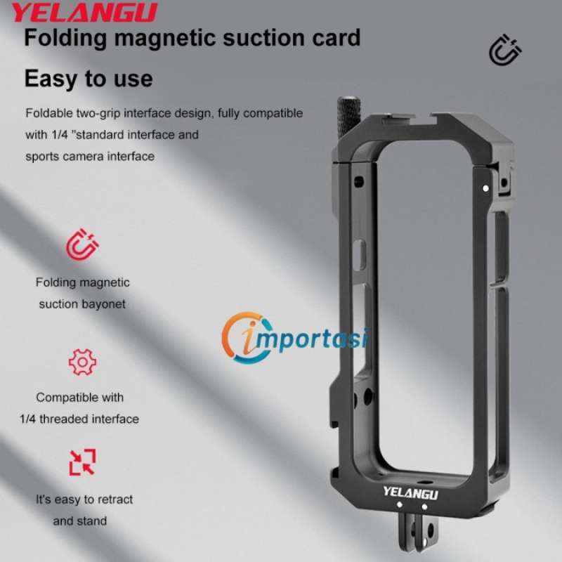 Jual Insta360 X3 Metal Alumunium Frame Case Rig 1/4 Inch Female Drat ...