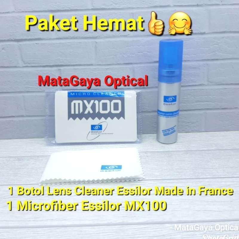 Jual Lens Cleaner Essilor Made In France + Microfiber Essilor Mx100 Di ...
