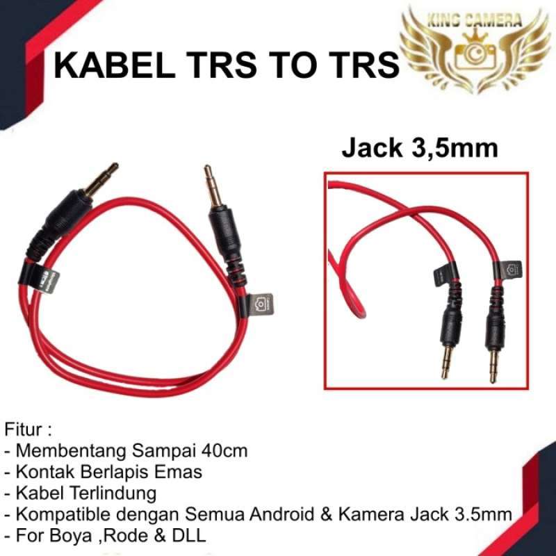 Jual Kabel Mic Trs To Trs Jack 3,5mm Merah For Rode / Saramonic Di ...