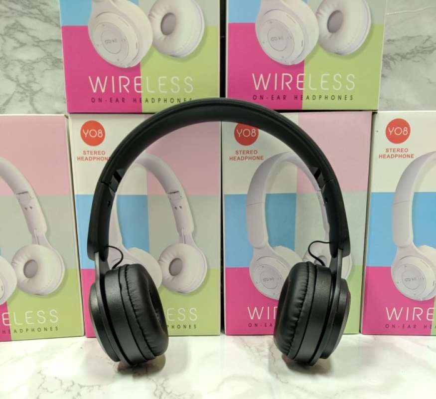 Jual Headphone Extra Bass Bluetooth Wireless Headset Bando Y08 Macaron - Pink Di Seller Circlet ...