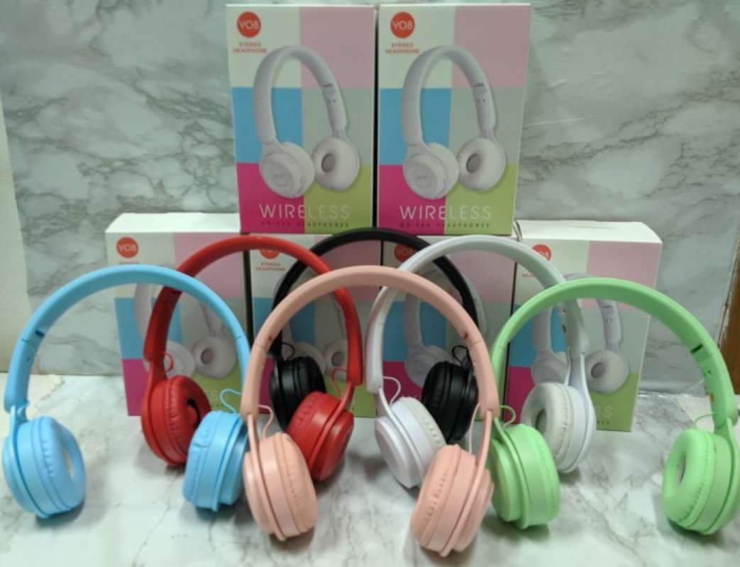 Jual Headphone Extra Bass Bluetooth Wireless Headset Bando Y08 Macaron Di Seller Circlet ...