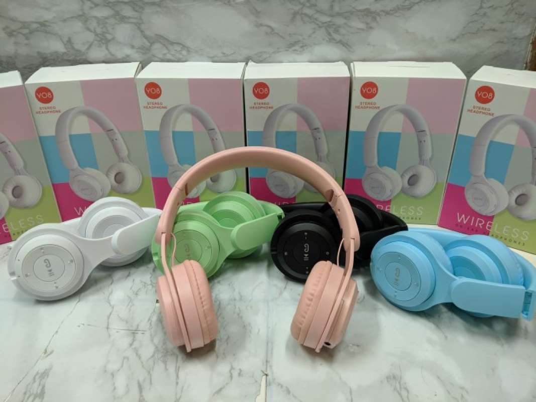 Jual Headphone Extra Bass Bluetooth Wireless Headset Bando Y08 Macaron Di Seller Circlet ...