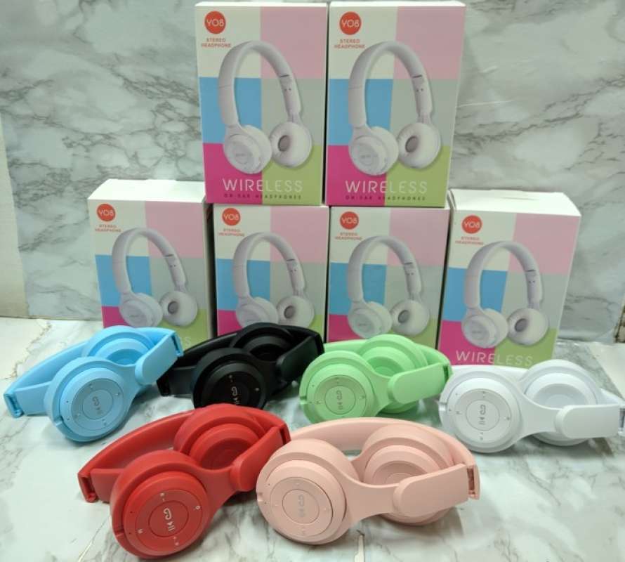 Jual Headphone Extra Bass Bluetooth Wireless Headset Bando Y08 Macaron Di Seller Circlet ...