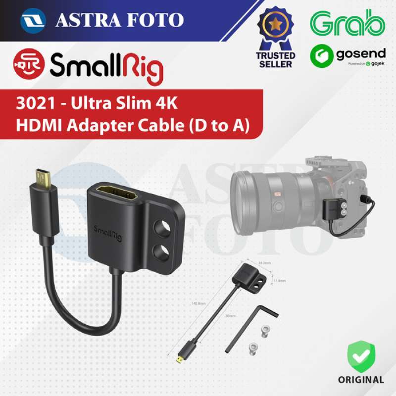 Jual Smallrig Ultra Slim 4k Hdmi Adapter Cable (d To A) | Smallrig 3021 ...
