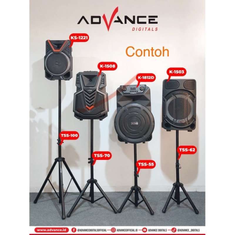 Jual Advance Stand Speaker Tiang Tripod Speaker Besi Tinggi 100-171cm Tss70 Di Seller Circlet ...