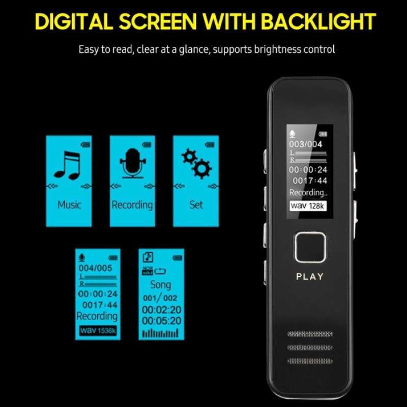 Jual Voice Recorder Perekam Suara Audio Spy Digital Mini Usb Oled Di ...
