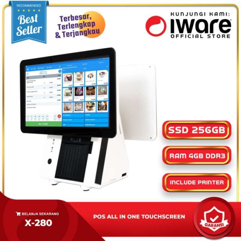 Promo Mesin Kasir All In One Touchscreen Pos System Pc Iware X280 Baru Diskon 1% Di Seller ...