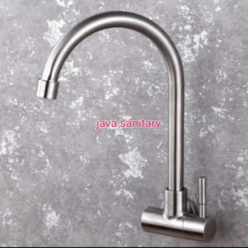 Promo Kran Kitchen Sink Stainless Sus 304/kran Bak Cuci Piring Dinding ...
