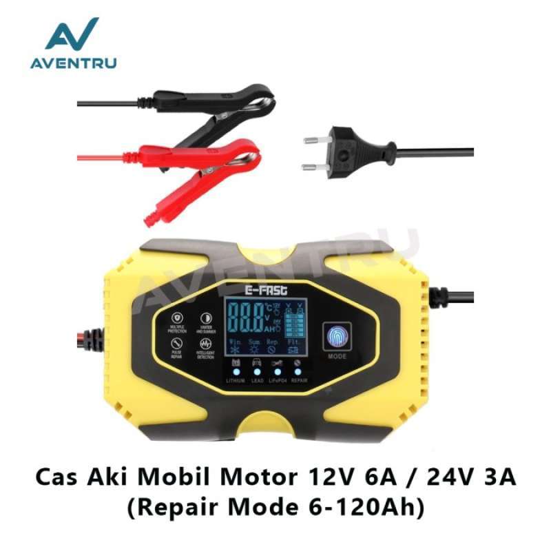 Promo Charger Cas Charge Aki Accu Mobil Motor 12v / 24v 150ah With Lcd ...