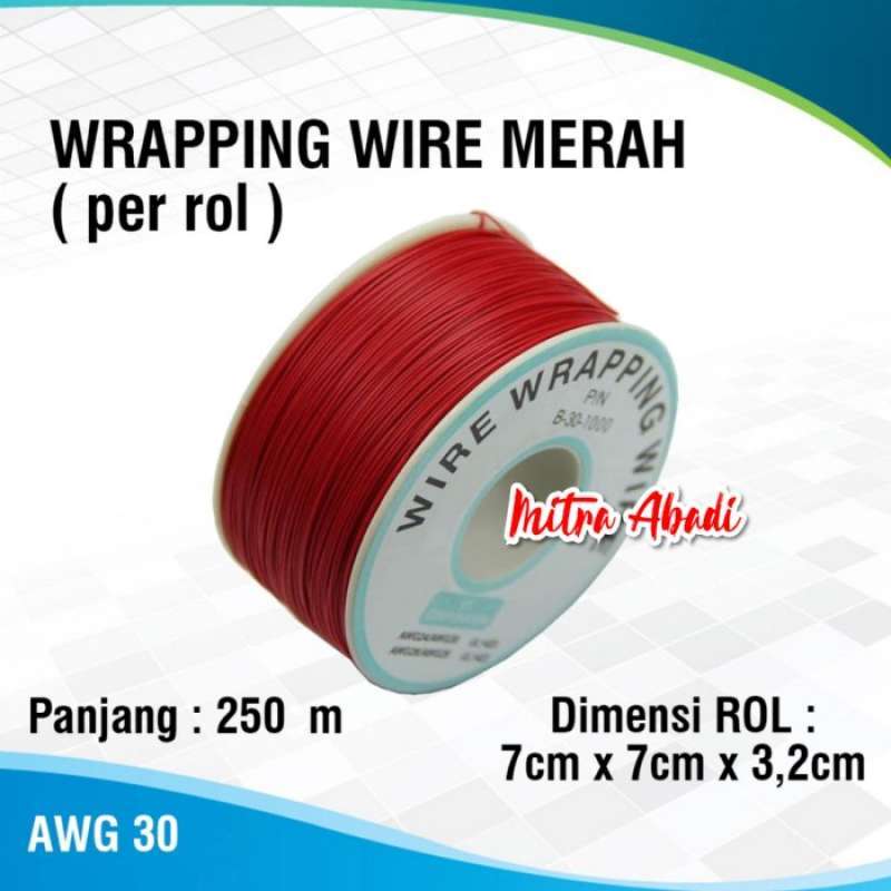 Promo Wrapping Wire Awg 30 Panjang 250 Meter Per Rol - 8 Warna Diskon ...