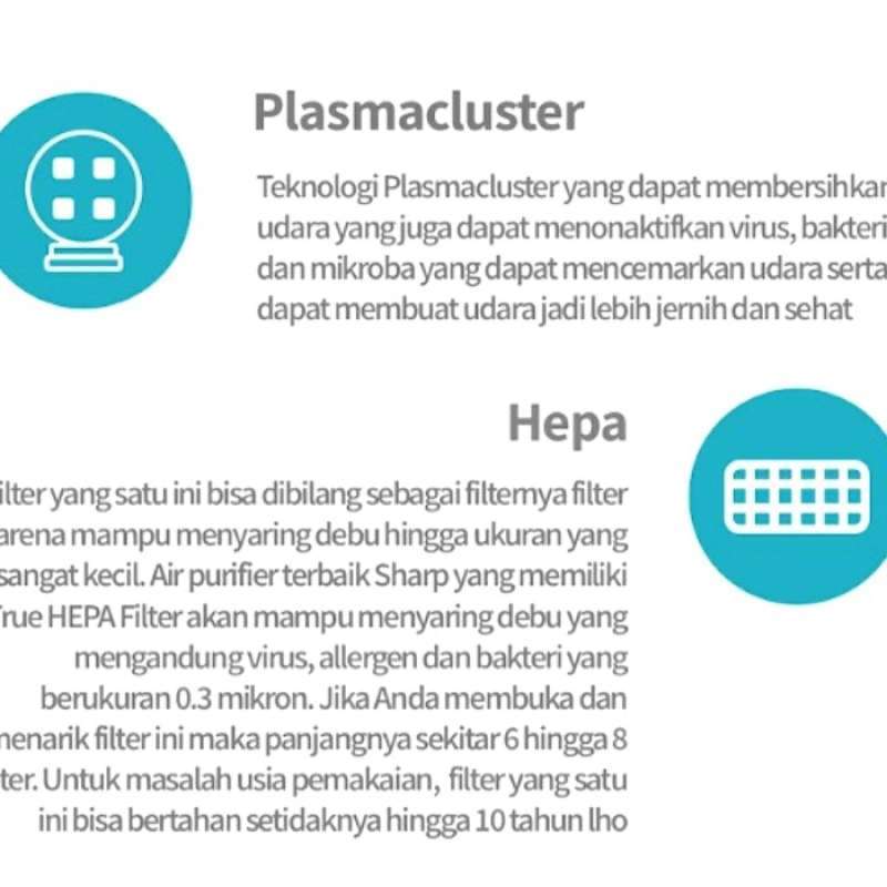 Promo Air Purifier Sharp Kcd40y Plasmacluster Humidifying 26 M2 Kc-d40y ...