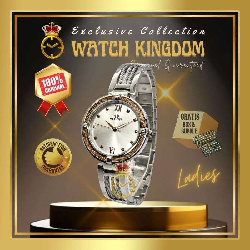 Promo Jam Tangan Hegner Original Wanita Silver Rose Gold Kombinasi Tali ...