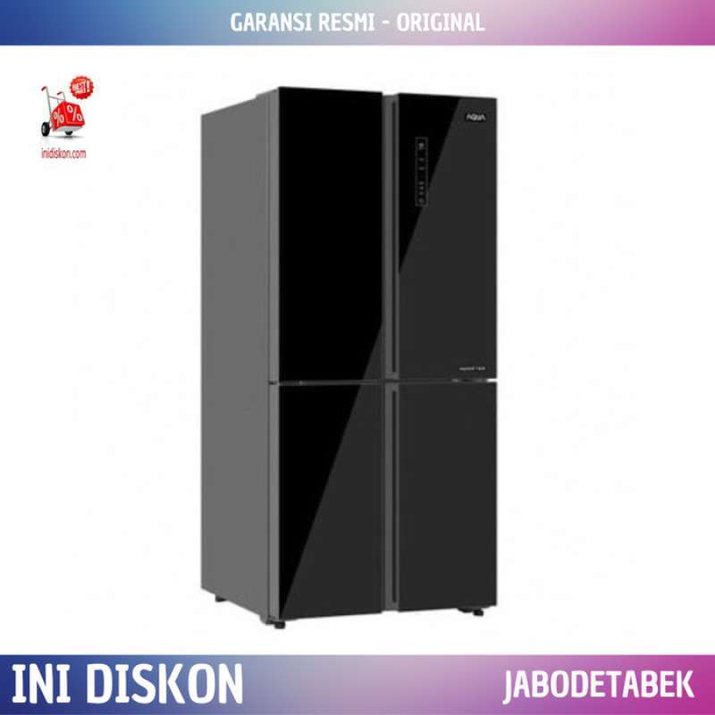 Promo Kulkas Side By Side 4 Pintu Aqua Hitam Premium 525 Am Touch
