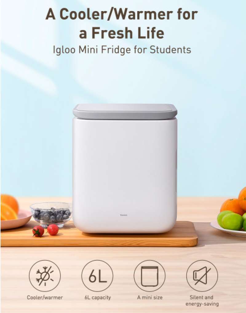 Promo Baseus 6l Igloo Mini Kulkas Pendingin Minuman Dan Penghangat ...