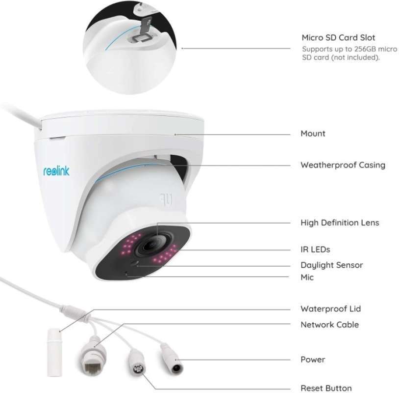 Promo Reolink Rlc 822a 820a 4k 8mp Poe Ip Camera Weatherof Smart Cctv ...