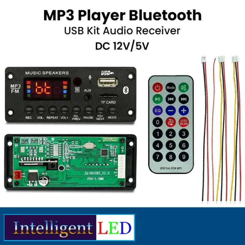 Jual Stereo Mp3 Player Usb Fm Board Bluetooth Module 12v Voice ...