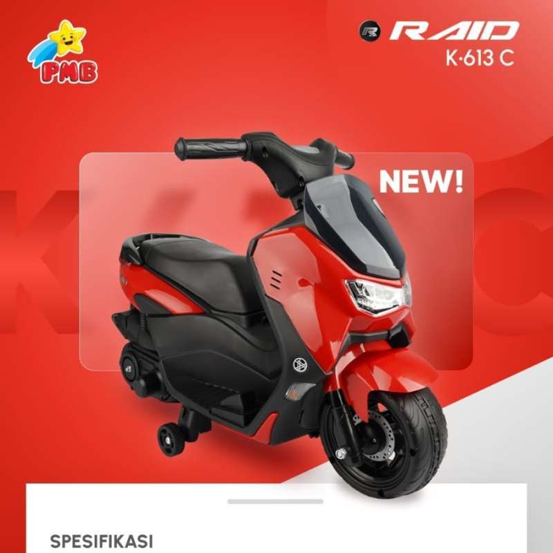 Promo Motor Aki Mainan Anak Mini Pmb K 613 C Raid Nmax 6v Murah Bdg ...