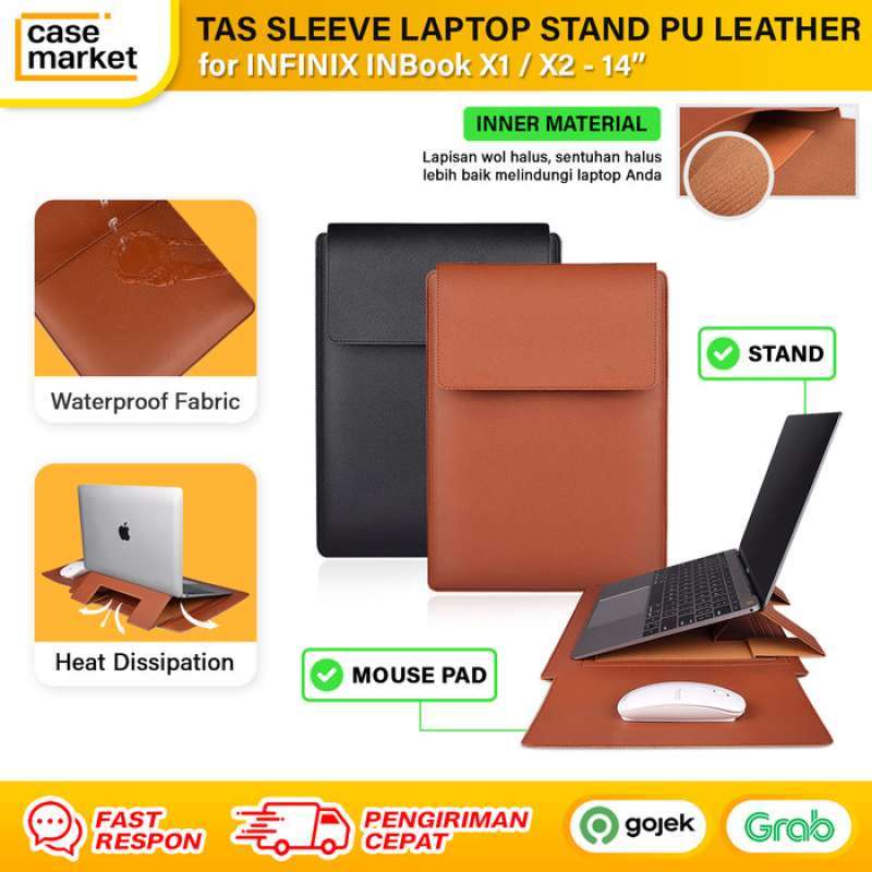 Promo Infinix Inbook X1 X2 14 Laptop Tas Leather Sleeve Stand Sarung ...