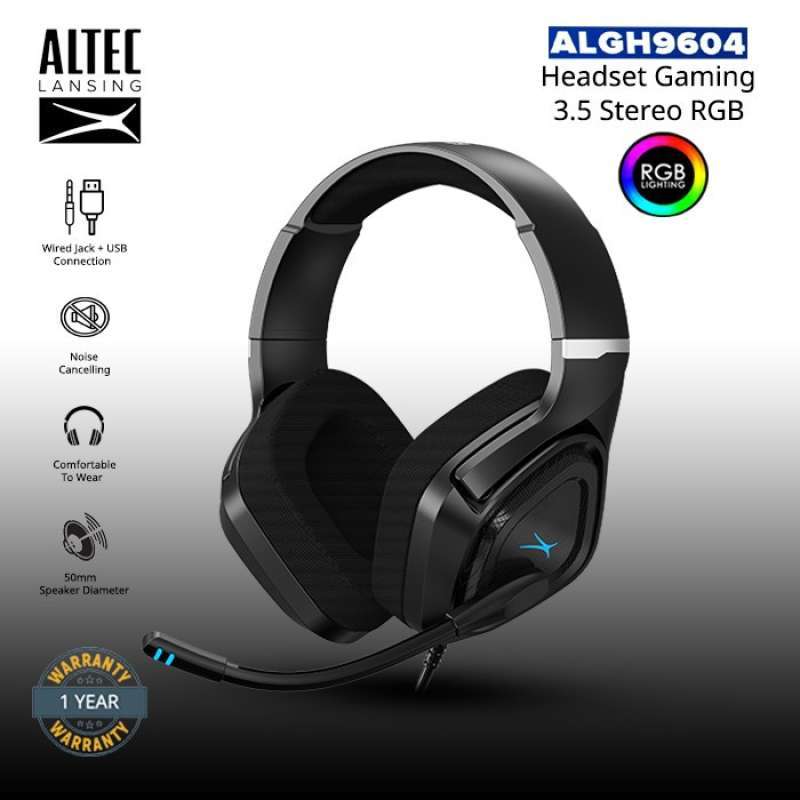 Promo Altec Lansing Algh-9604 3.5mm Gaming Headset Headphone Rgb Led ...
