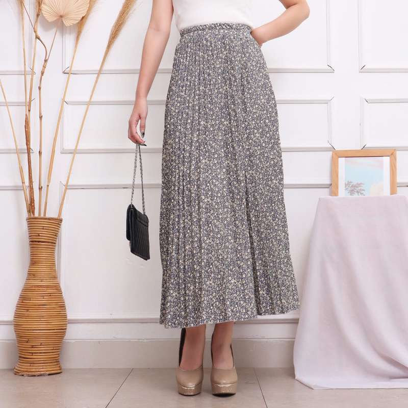 Promo Rok Motif Bunga Floral Jumbo Xxl / Rok Daily Korean Style / Lily ...