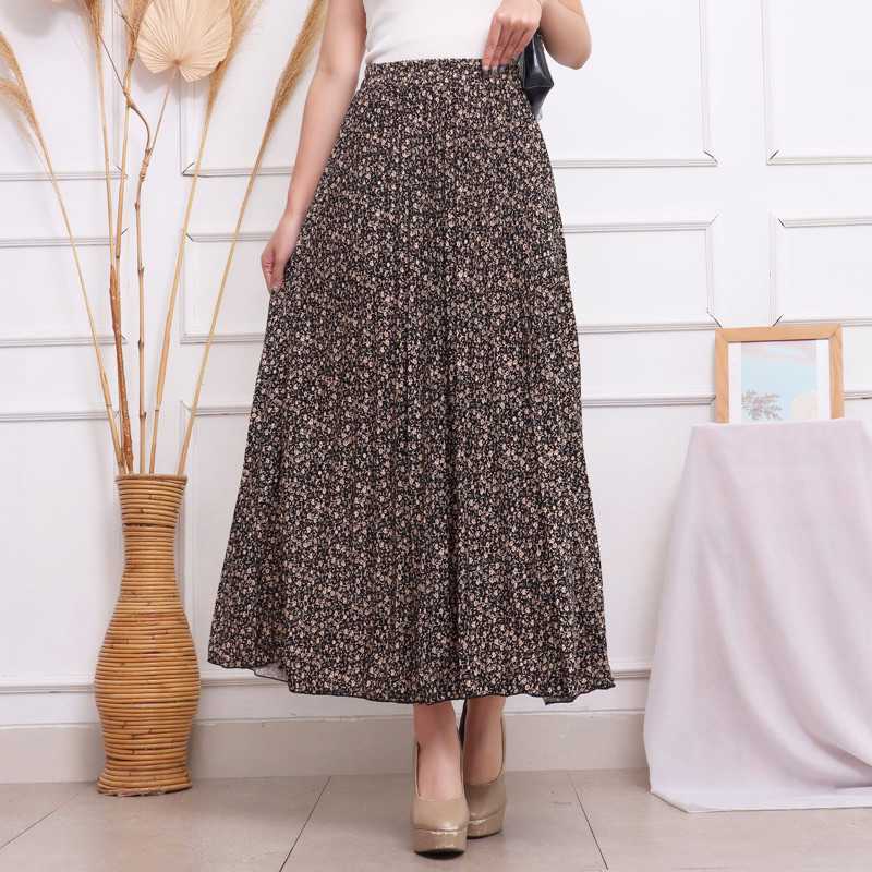 Promo Rok Motif Bunga Floral Jumbo Xxl / Rok Daily Korean Style / Lily ...