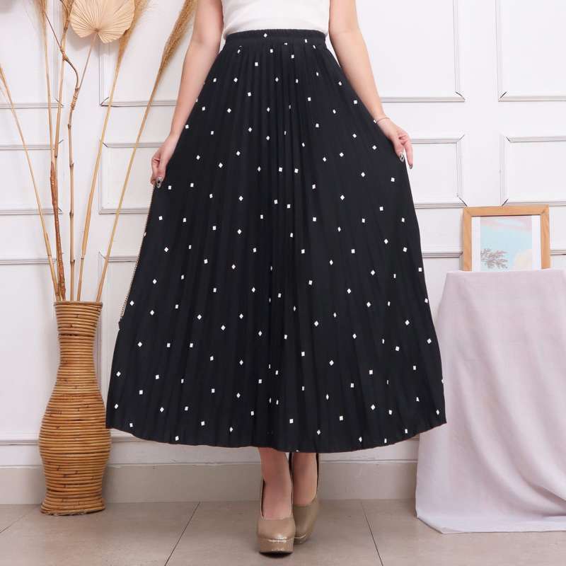 Promo Rok Motif Bunga Floral Jumbo Xxl / Rok Daily Korean Style / Lily ...
