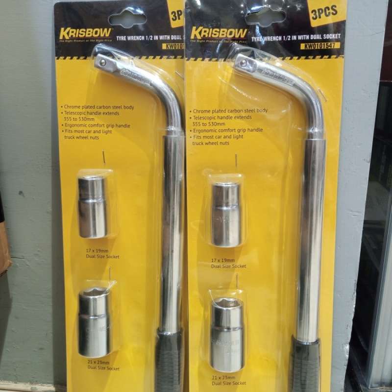 Promo Kunci Roda Dengan Handle Teleskopik/tyre Wrench 1/2in With Dual ...