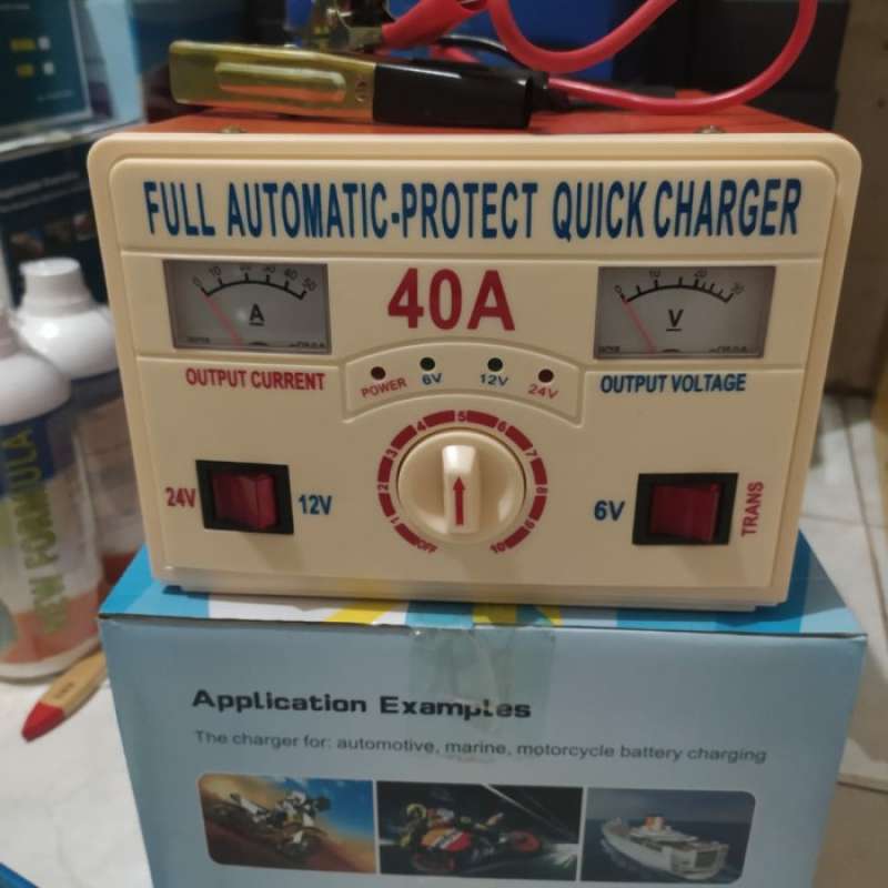 Promo Charger Accu/aki Otomatis 6v,12v,24v 40a Rayden (trafo) Diskon 23 ...