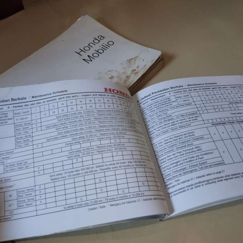Jual Manual Book Buku Pedoman Pemilik & Garansi Perawatan Honda Mobilio ...