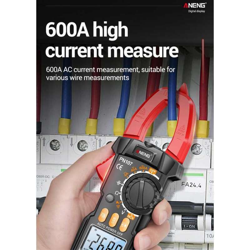 Jual Digital Multimeter Voltage Tester Clamp Meter Ac/dc 600a Pn107 ...