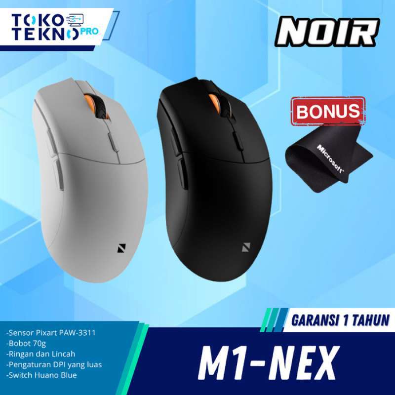 Promo Noir M1 Modular Wireless Bluetooth Gaming Mouse 3 In 1 Connection ...
