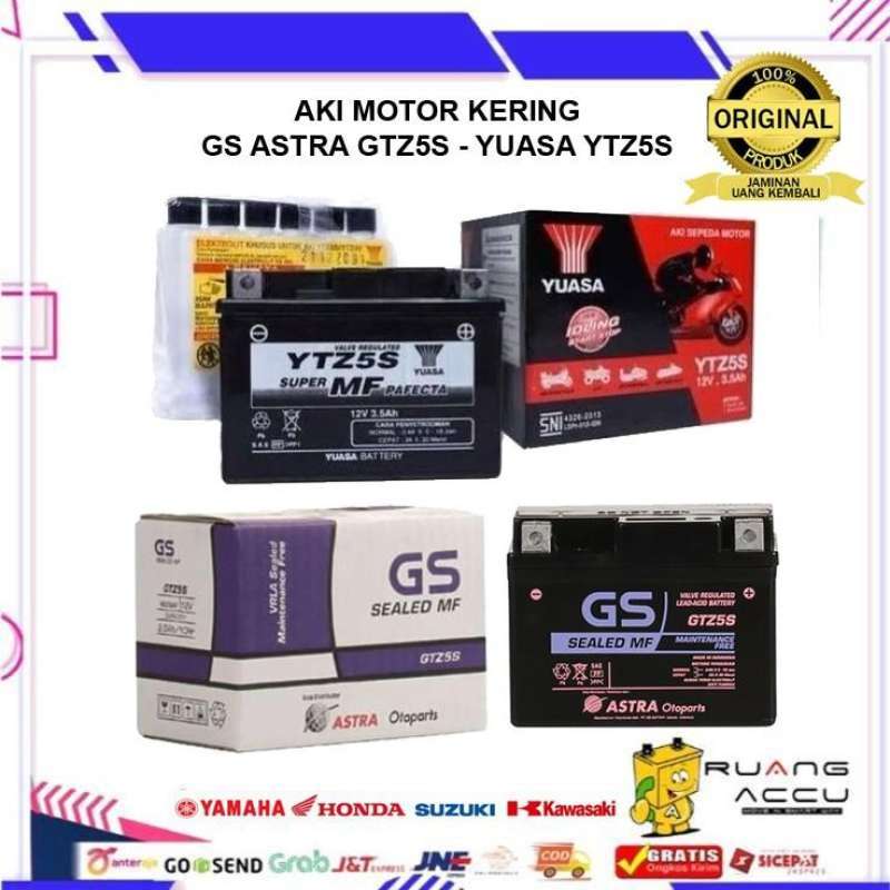 Jual Gs Astra Gtz5s Yuasa Ytz5s Aki Kering Motor Beat,vario110,scoopy ...