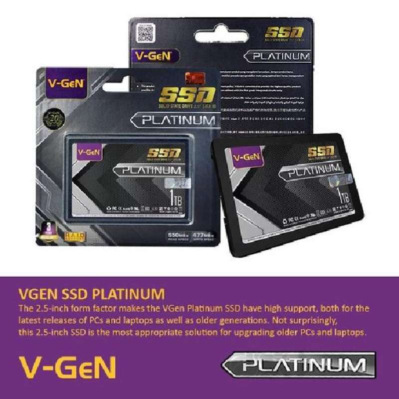 Jual V-gen Ssd Platinum 128gb - 256gb - 512gb 2.5 Inch Sata Iii - 1tb ...