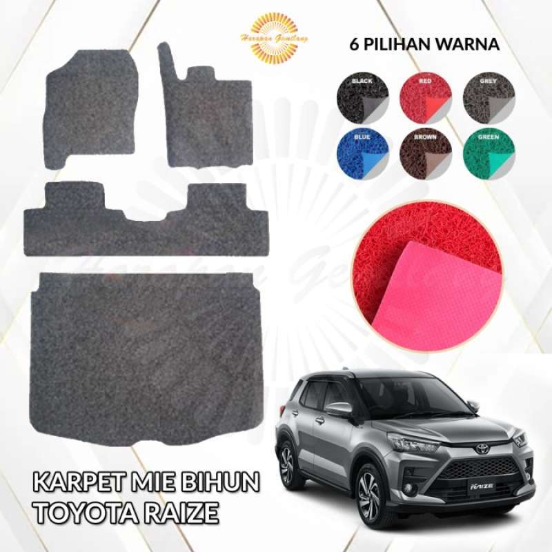 Promo Karpet Mobil Premium Toyota Raize Full Bagasi 1 Warna Diskon 23% ...