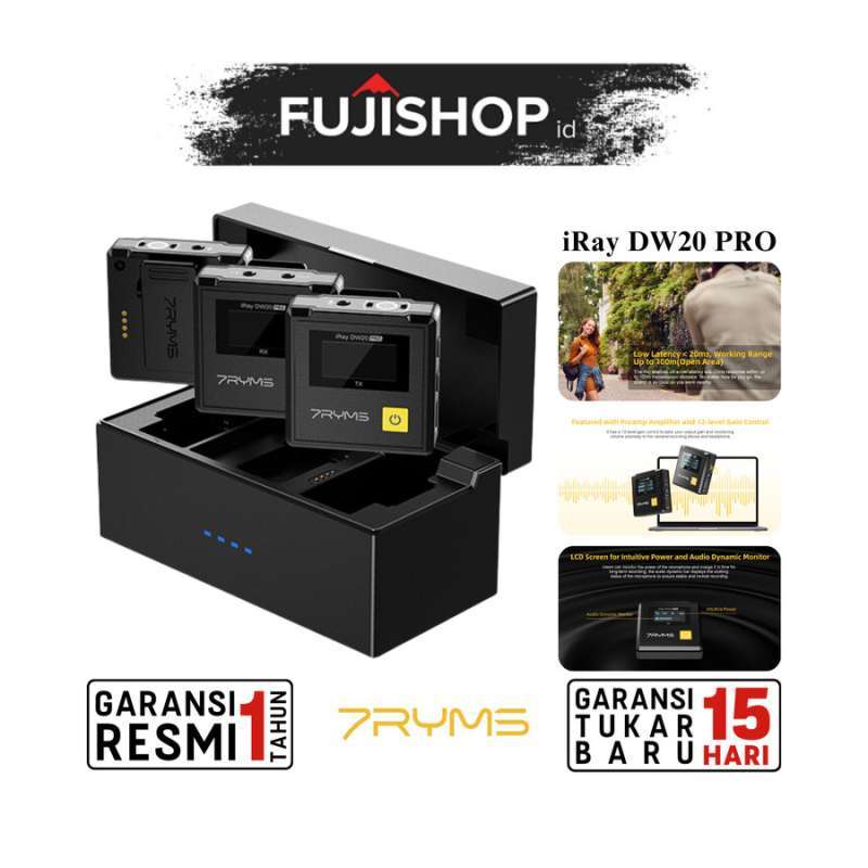 Promo 7ryms Iray Dw20 Pro 2.4ghz Wireless Microphone With Charging Case Diskon 7% Di Seller Fuji ...